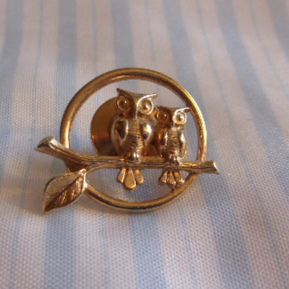 Avon | Jewelry | Avon Gold Tone Owls Tack Pin Vintage 98s | Poshmark